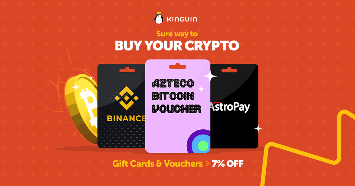 Crypto Gift Cards at Kinguin - sure way to get your crypto